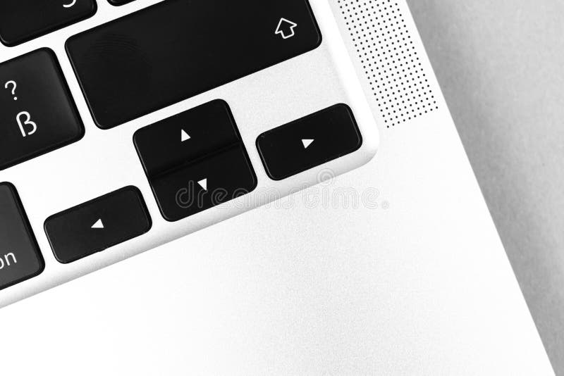 Arrows Key and Button on Keyboard. Arrow Sign Close-up. Modern Laptop ... Arrows Key and Button on Keyboard. Arrow Sign Close-up. Modern Laptop ...