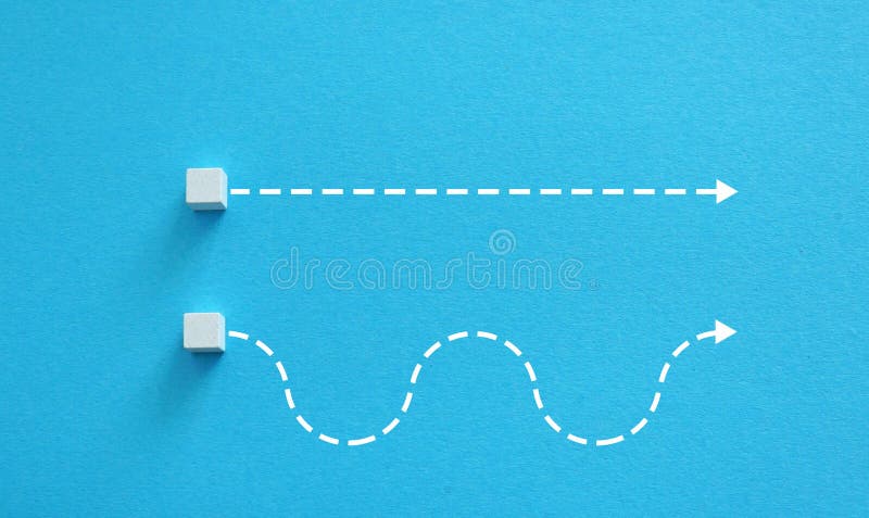 Arrows Leading To a Target by Different Paths. Achieving Goals. Stock ...