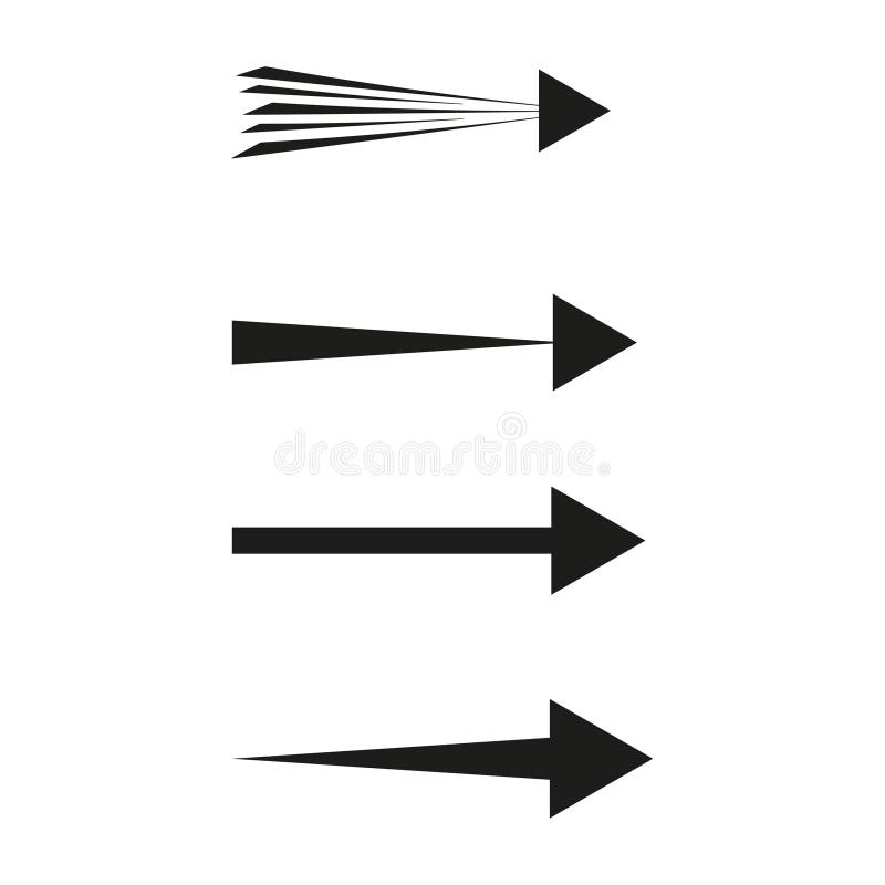 Arrows with Lines. Direction Movement Symbol. Simple Black Element ...