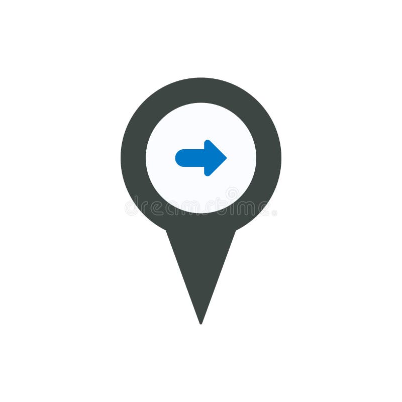 Arrows Location Marker Pin Place Pointer Position Icon Stock Vector ...