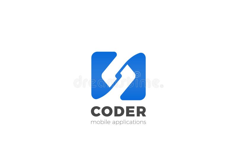 Arrows Logo Coder Coding Service Abstract Design Vector Template ...
