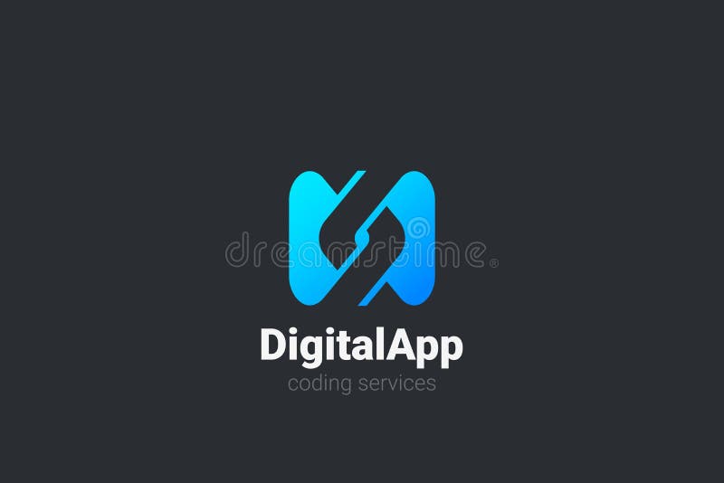 Arrows Logo Coder Coding Service Abstract Design Vector Template ...