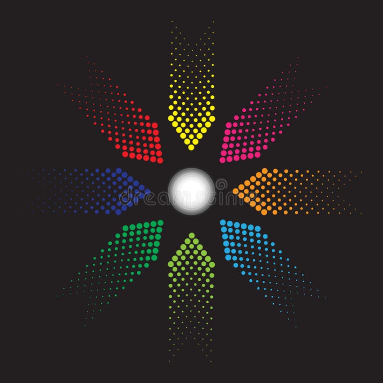 Arrows Made of Dots Pointing in One Direction Stock Vector ...