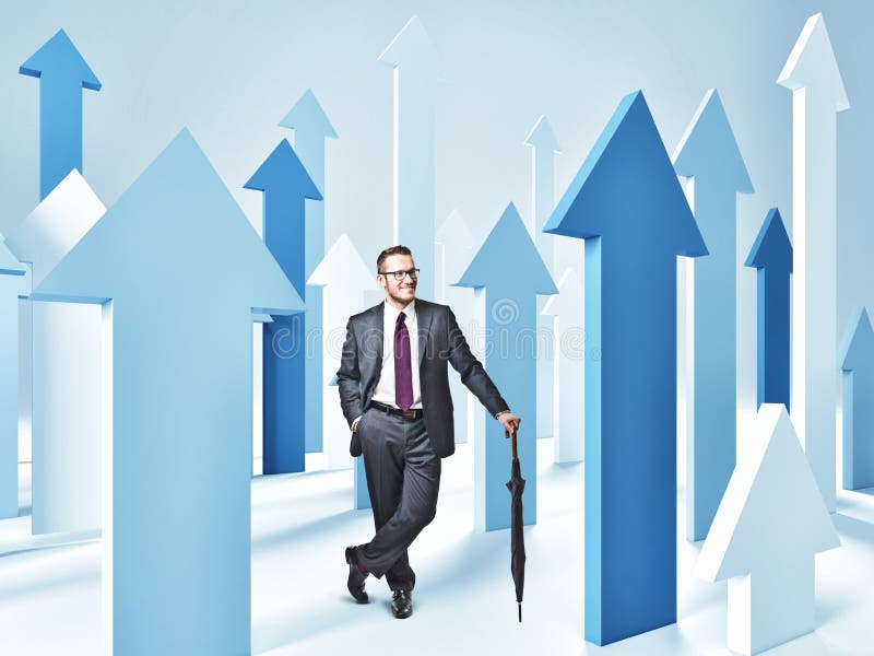 Arrows and man stock image. Image of abstract, worker - 40998213