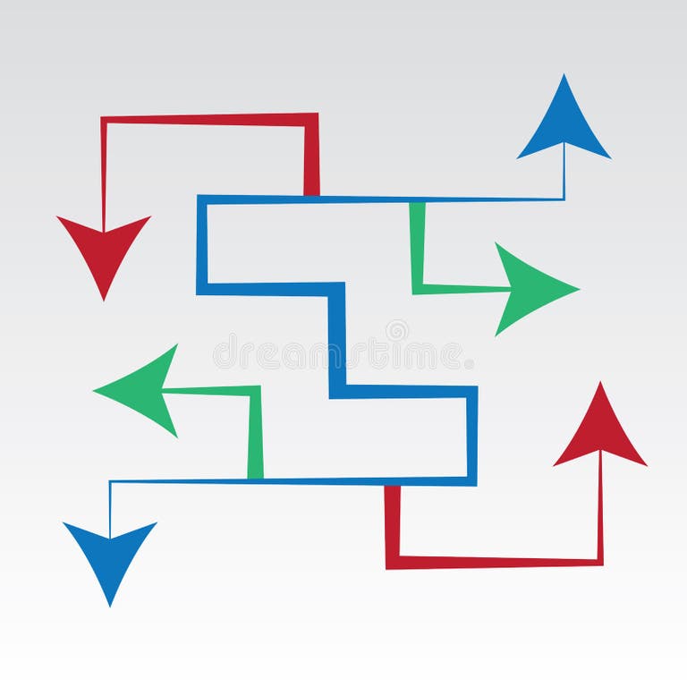 Arrows All Directions Stock Illustrations – 521 Arrows All Directions ...