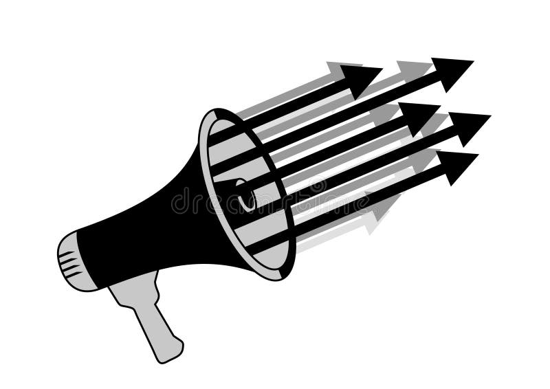 No megaphone sign stock vector. Illustration of phone - 25806280