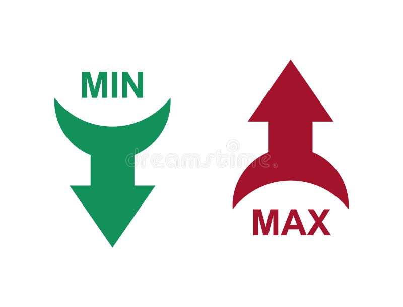 Green and Red Up and Down Arrow. Arrow Pointing Upwards, Downwards Stock Vector - Illustration ...