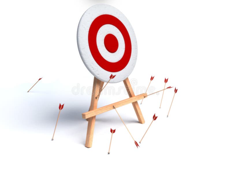 Missing the target stock illustration. Illustration of game - 13881773