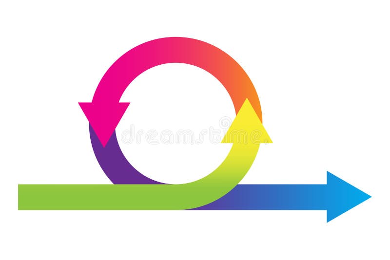 Arrows Movement Circle. Vector Illustration. Stock Image Stock Vector ...