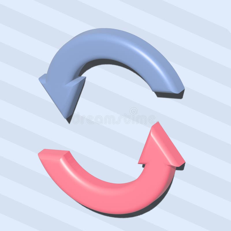 Arrows are Moving Towards Circular Motion. Concept for Cycle, Loop ...