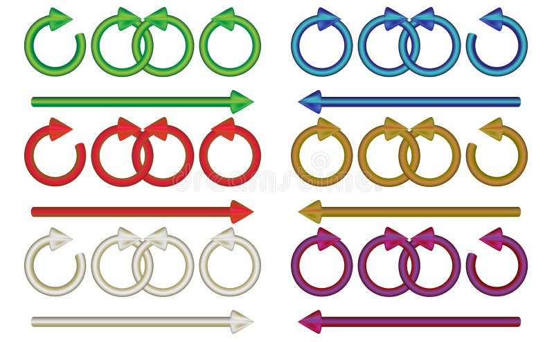 Arrows multicolor stock vector. Illustration of gold - 19617936