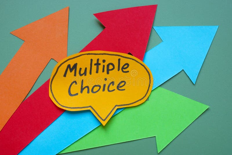Arrows with Multiple Choice Text. Decision Making. Stock Photo - Image ...