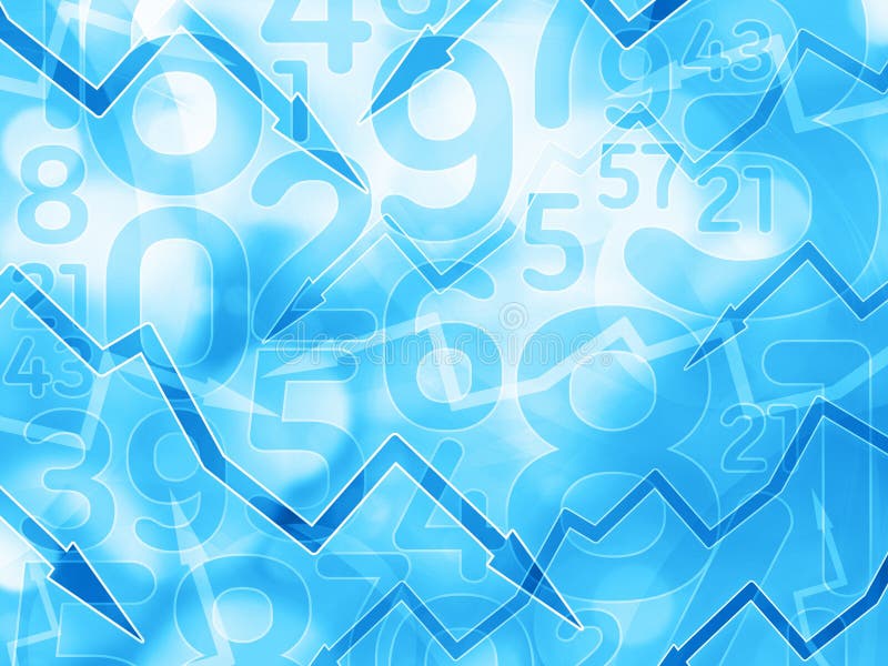 Light blue numbers design stock illustration. Illustration of document ...