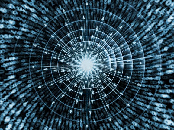 Of Arrows and Numbers stock illustration. Illustration of code - 129385309