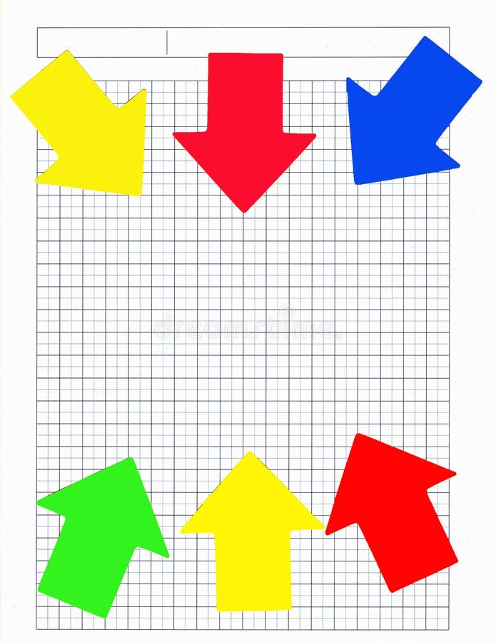 Arrows on the paper stock illustration. Illustration of blank - 26125011