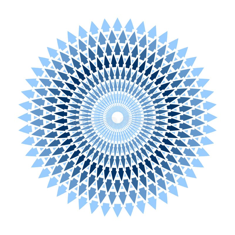 Circle Design Element. Abstract Geometric Rotation Pattern Stock Vector ...