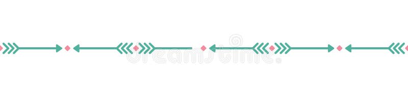 Arrows Pattern Border Design. Vector Illustration Decorative Design ...