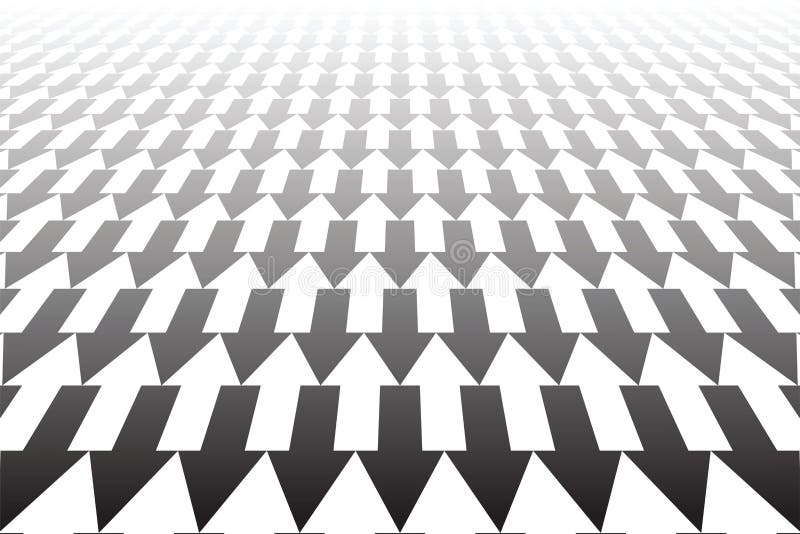 Arrows Pattern. Diminishing Perspective View. Stock Vector ...