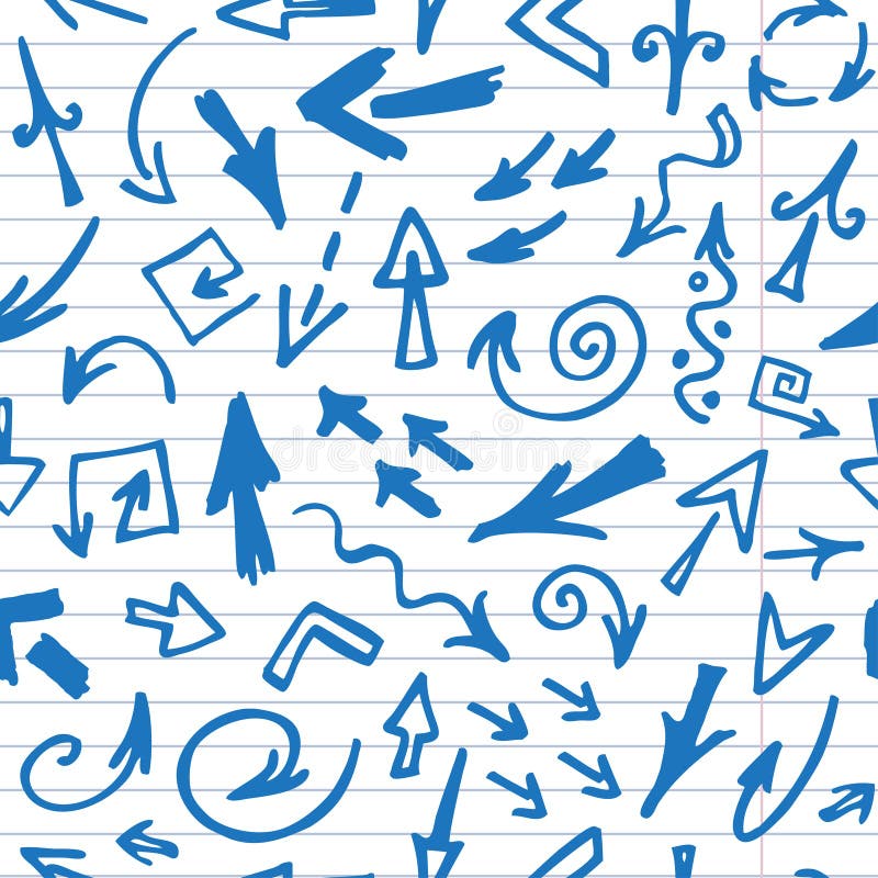 Arrows Pattern Drawn Notebook Ruler Stock Illustrations – 4 Arrows ...