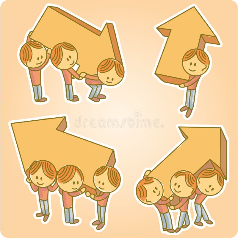 Many directions stock vector. Illustration of arrow, movement - 9930968