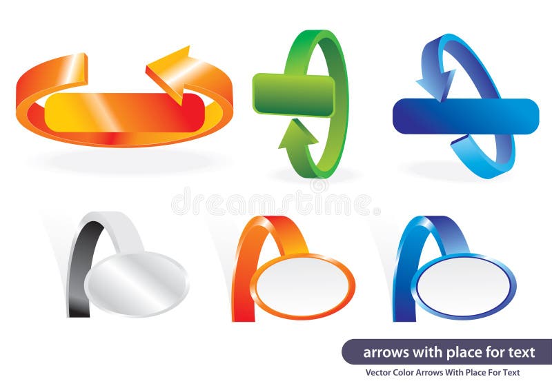 Arrows with Place for Text stock vector. Illustration of decoration ...