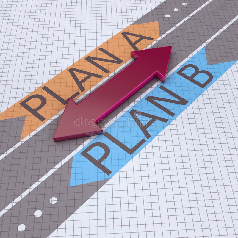 Arrows with plan a plan B stock photo. Image of perspective - 32044154