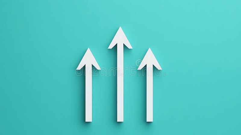 Arrows Point Upward Indicating Progress and Forward Movement Stock ...