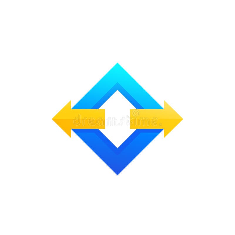 Arrows Pointed in Two Directions, Logo Design Stock Vector ...