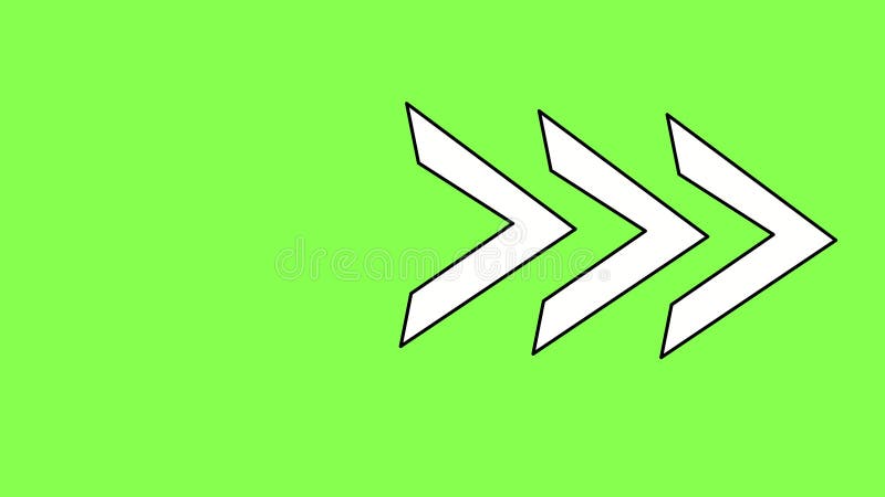 Arrows, Pointers, Direction of Movement. Logo on Green Chroma Key ...