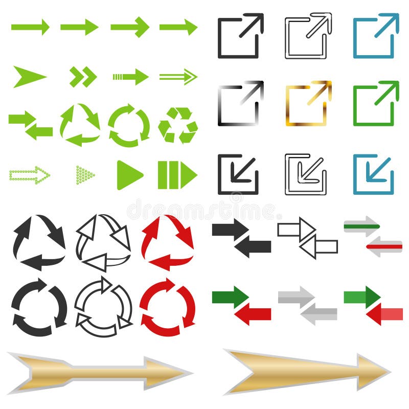 Arrows, pointers stock illustration. Illustration of directional - 95542395