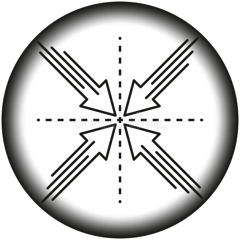 Arrows Pointing Center. Focus Target Concept. Centralized Direction ...