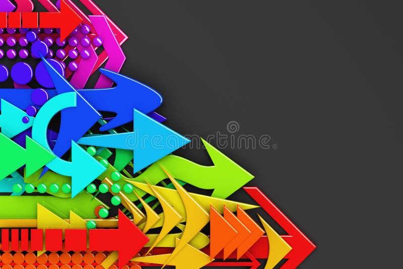 Arrows pointing stock illustration. Illustration of curved - 43067677