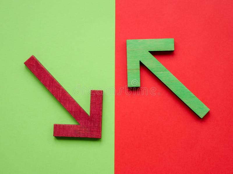 Arrows Pointing in Different Directions As a Symbol of Choice. Stock ...