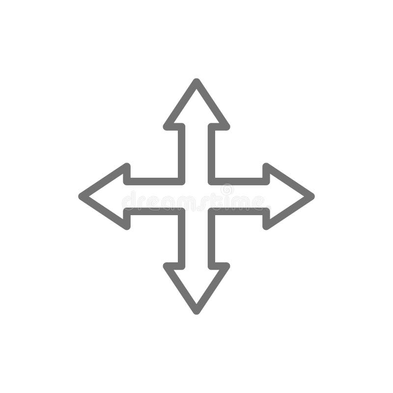 Four Arrows Pointing In Different Directions Stock Illustration ... Four Arrows Pointing In Different Directions Stock Illustration ...
