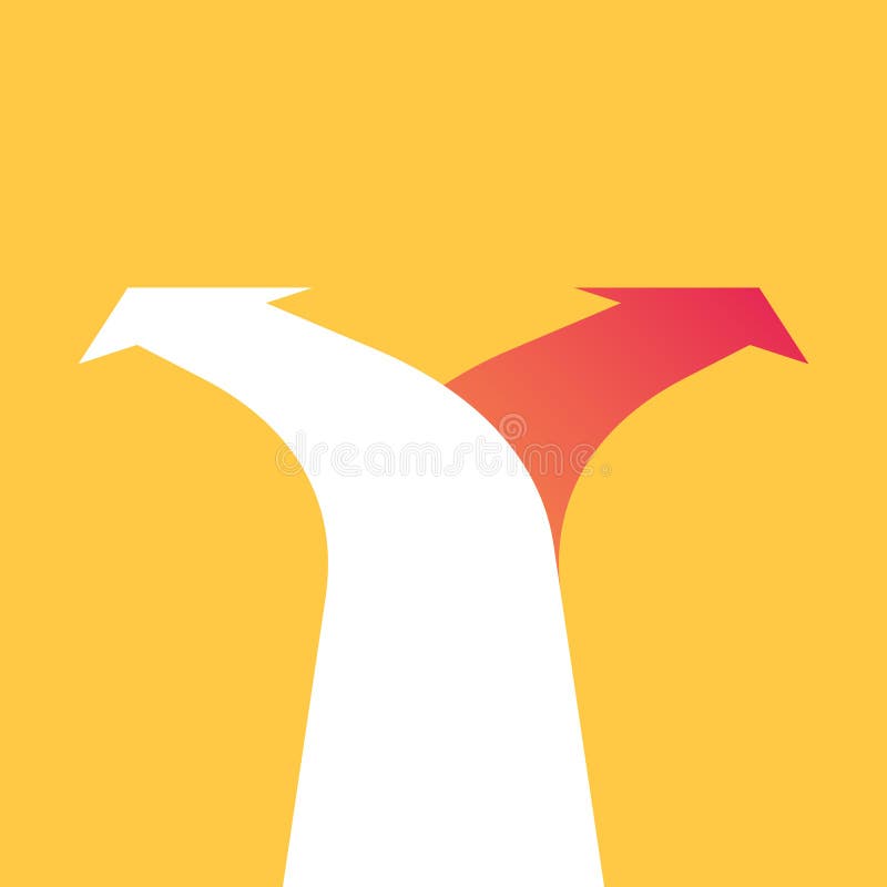 Arrows Pointing in Different Directions Stock Vector - Illustration of ...