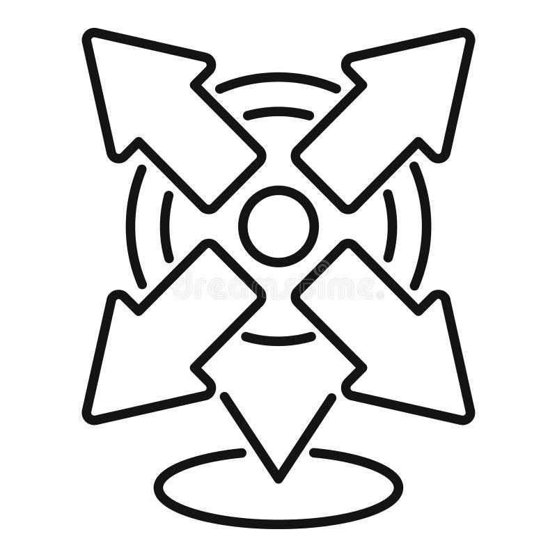 Arrows Pointing To the Center of a Circle Representing Convergence ...