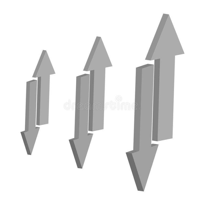 Arrows Pointing Up and Down. Vector Illustration. EPS 10 Stock ...