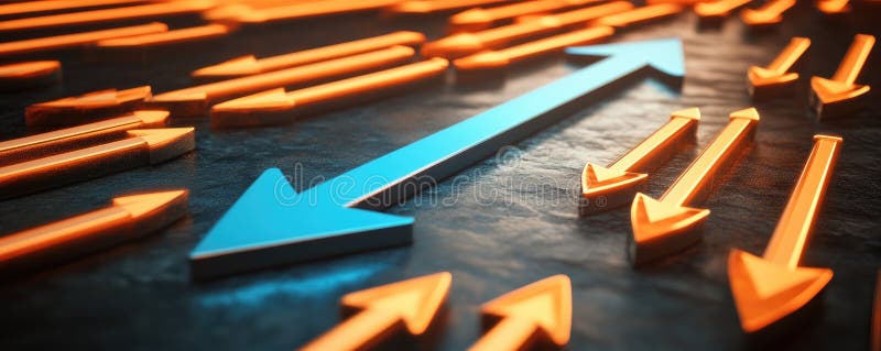 Unique Path Forward stock illustration. Illustration of success - 384674565
