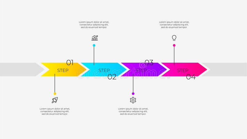 4 Arrows for Presentations or Infographics. Business Data Visualization ...