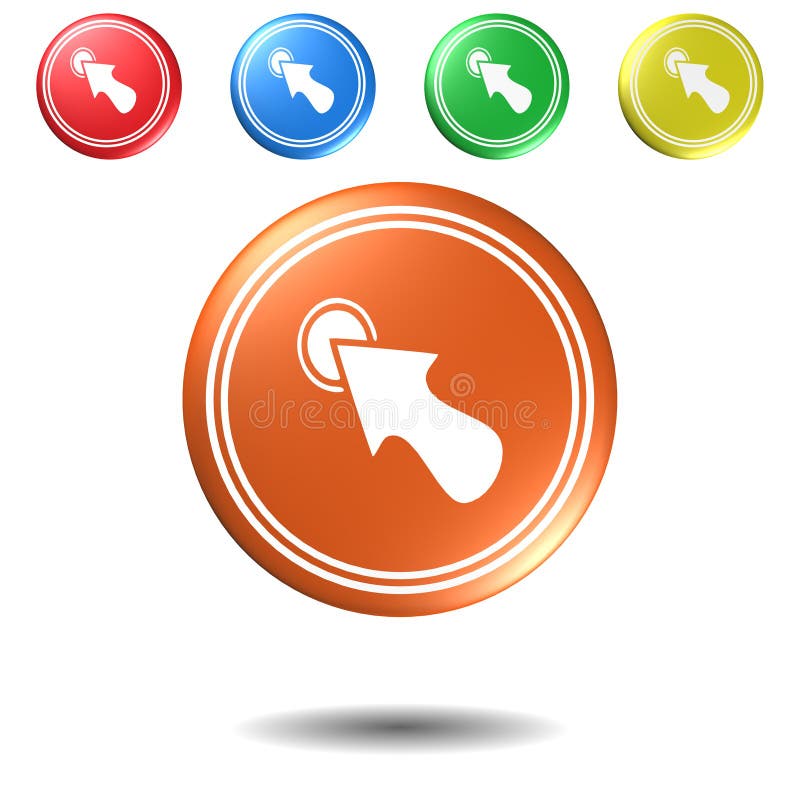 Arrows Push Button Set,3D Illustration Stock Illustration ...