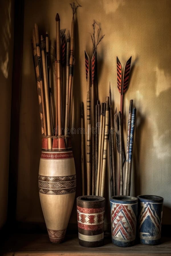 Arrows in a Quiver, Ready for Archery Practice Stock Illustration ...