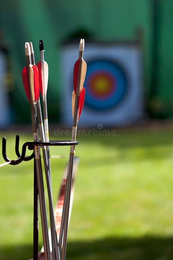 Preparing To Hit the Target Stock Photo - Image of flight, archer ...