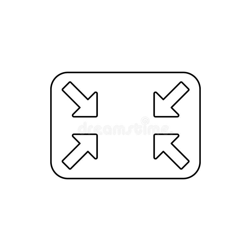 Arrows in a Rectangle Icon. Element of Minimalistic Icon for Mobile ...
