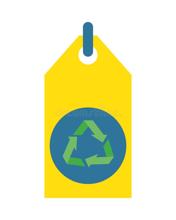 Arrows Recycle Symbol in Commercial Tag Stock Vector - Illustration of ...