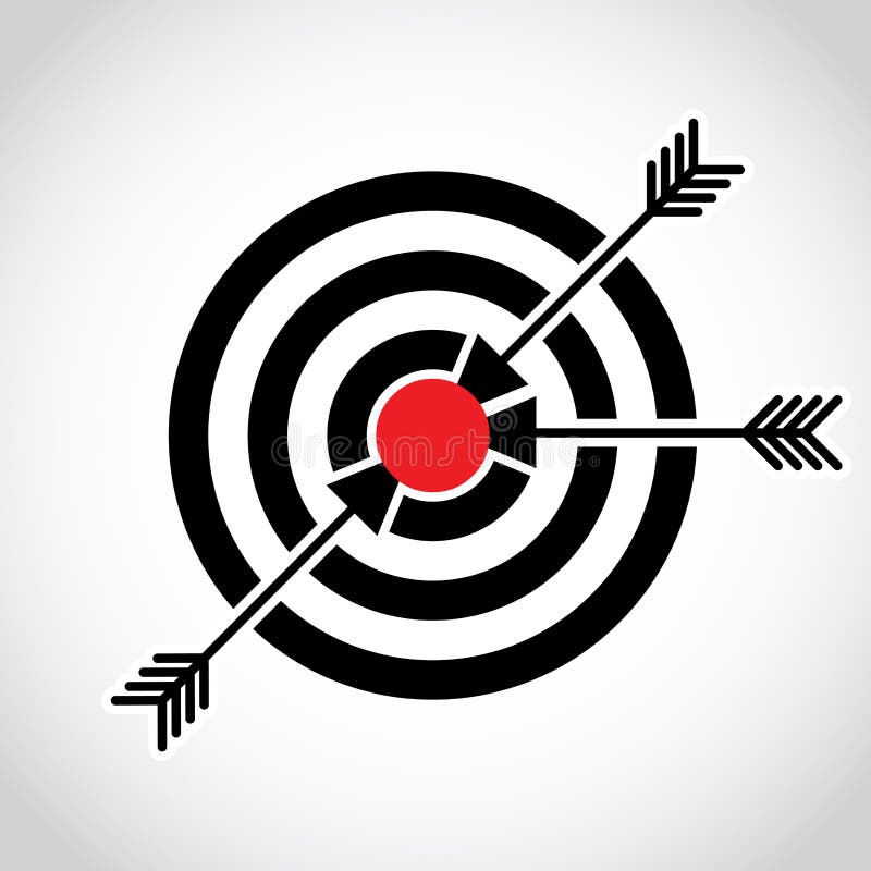 Arrows in a red field stock illustration. Illustration of arrow - 28600802