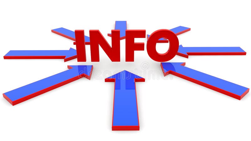 Arrows with Red Info Concept Stock Illustration - Illustration of ...