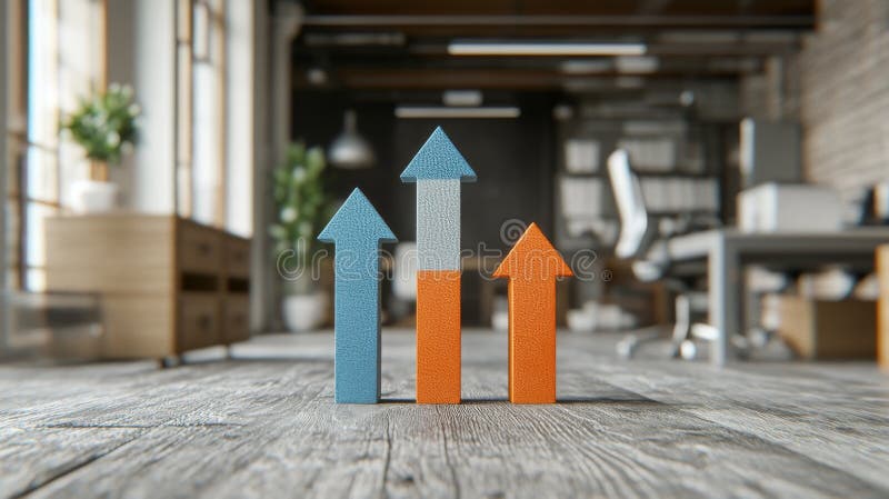 Arrows on a Reflective Surface Indicate an Upward Trend for Gold and ...