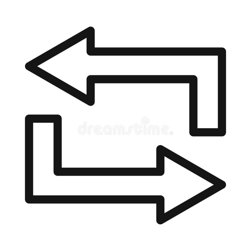 Dual Arrows Synchronize Icon for Seamless Data Sync Stock Vector ...