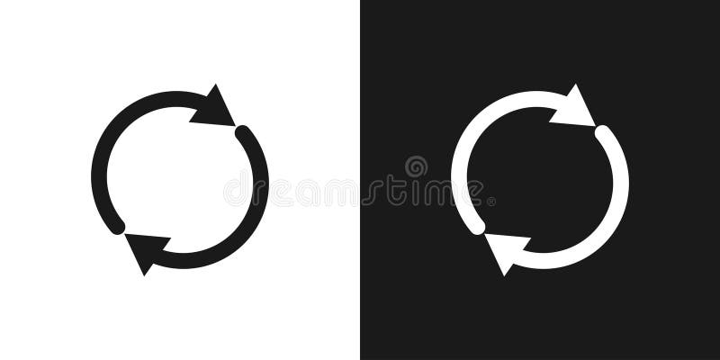 Arrows Repeat Icon. Exchange or Replace Sign, Isolated on White Stock ...
