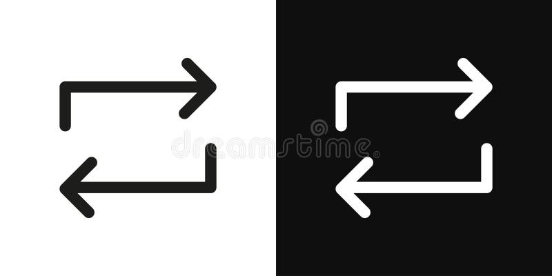 Arrows Repeat Icon Set. Repetition Vector Symbol. Exchange or Replace ...